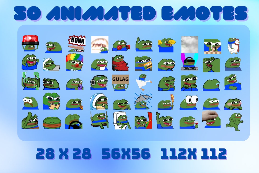 50 Animated Peepo Emotes Bundle Twitch Meme Emotes Discord Emotes ...