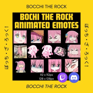 Bocchi the Rock Animated Emotes for Twitch and Discord Twitch Emotes ...