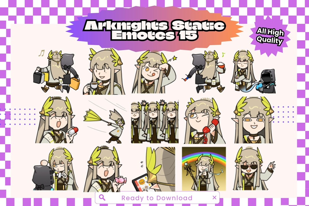 Arknights Static Emotes for Twitch and Discord Twitch Emotes Gacha ...