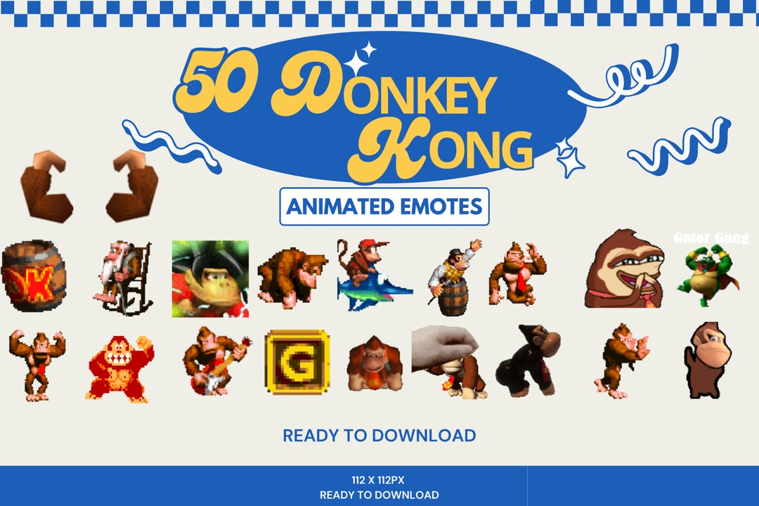 Donkey Kong Animated Emotes for Twitch and Discord Twitch Emotes ...