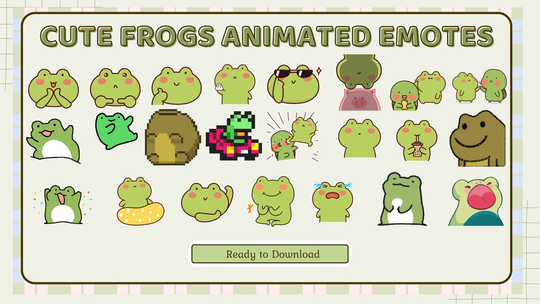 Cute Frogs Animated Emote for Twitch and Discord Twitch Emotes Discord ...