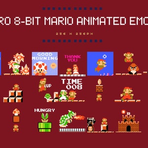 Retro Mario Animated Emotes for Twitch and Discord Twitch Emotes ...