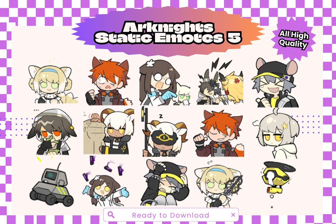 Arknights Static Emotes for Twitch and Discord Twitch Emotes Discord ...
