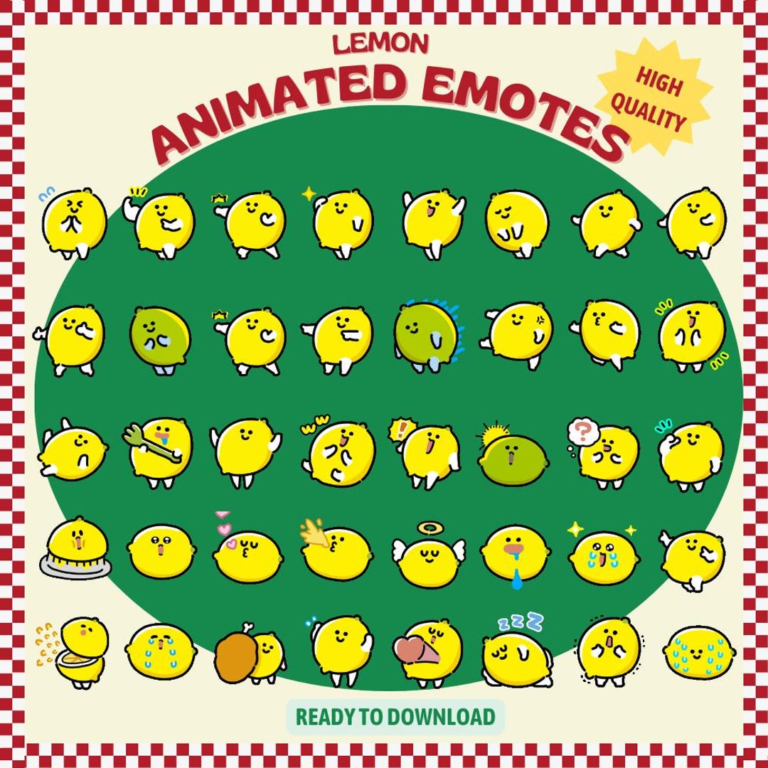 Lemon Animated Emotes for Twitch and Discord Twitch Emotes Discord ...