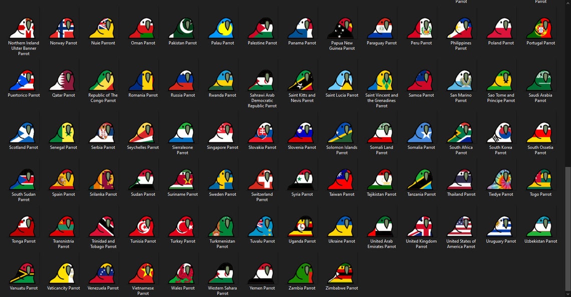 World Cup Party Parrot Emote Pack Twitch and Discord Twitch Emotes ...