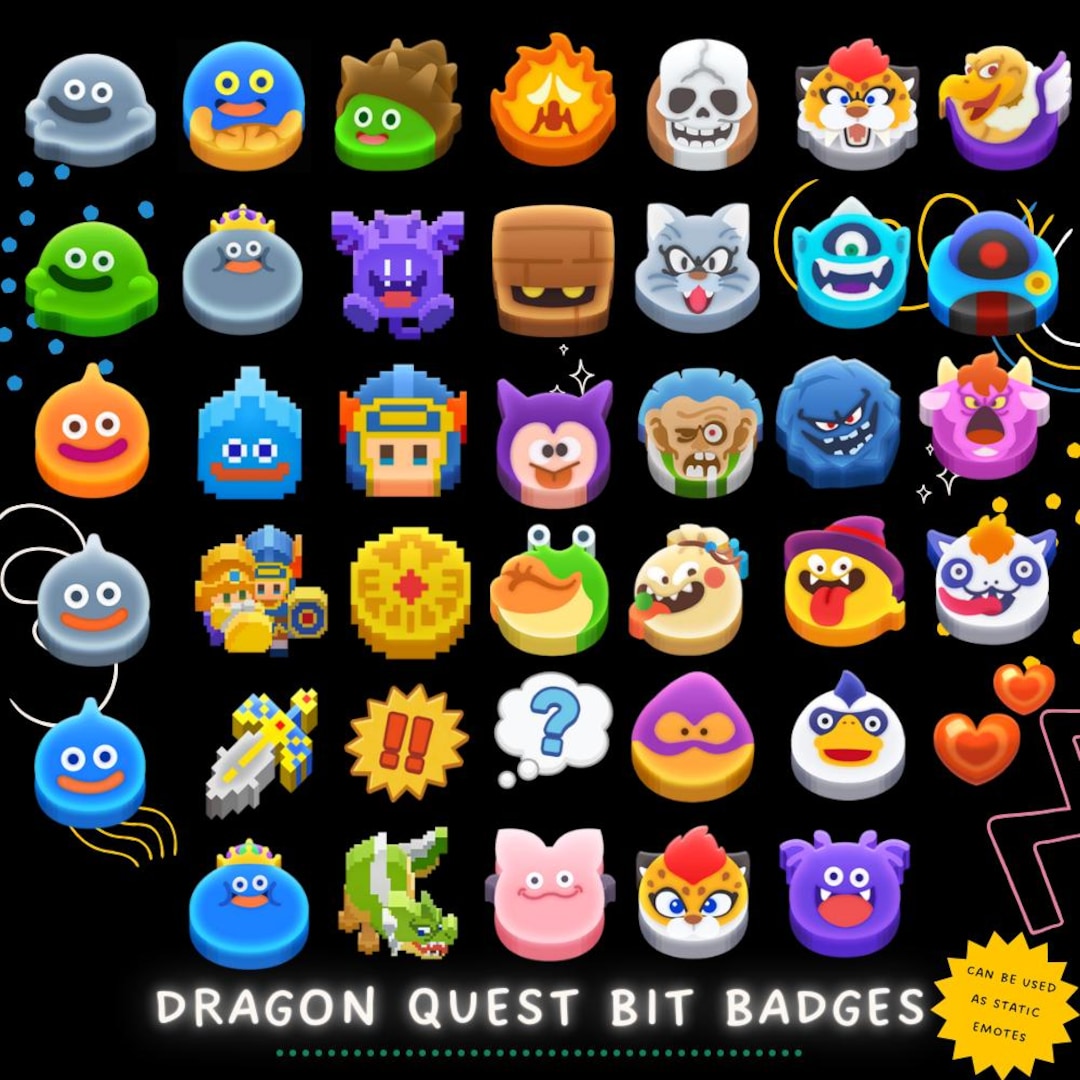 Dragon Quest Bit Badges for Twitch and Discord Twitch Emotes Discord ...