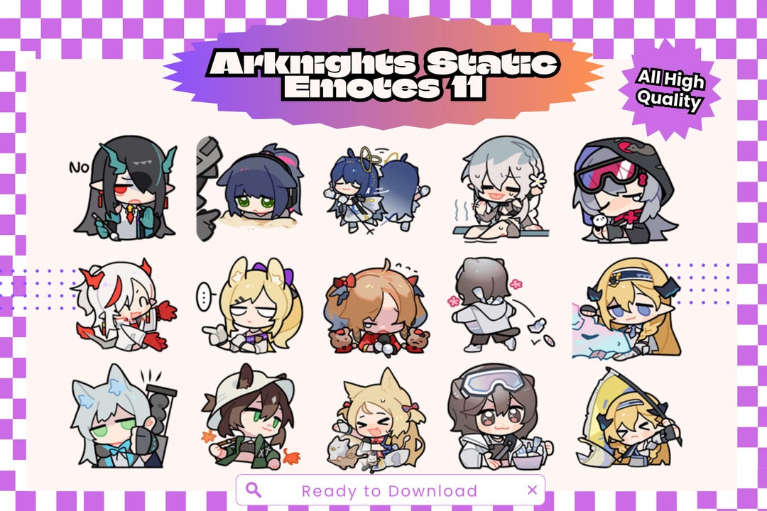 Arknights Static Emotes for Twitch and Discord Gacha Twitch Emotes ...