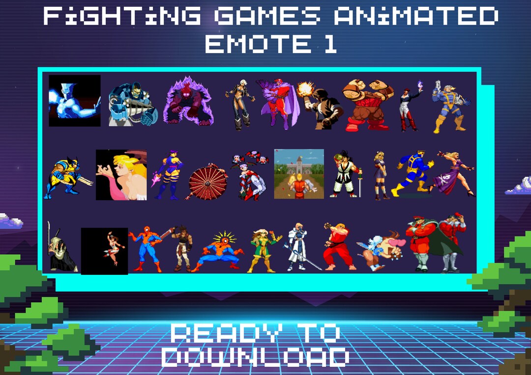 Retro Fighting Games Animated Emote 1 for Twitch and Discord Twitch ...