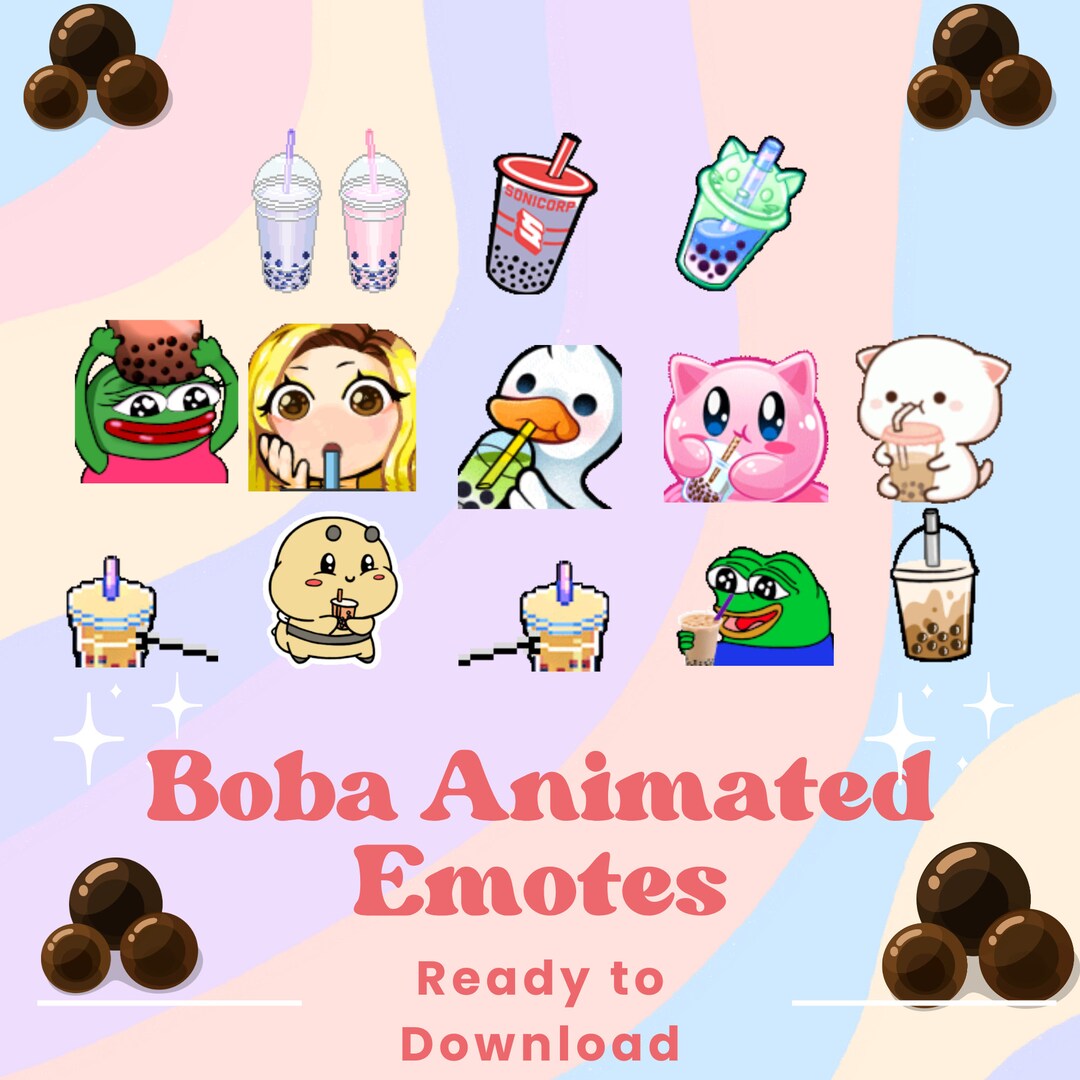 Boba Animated Emotes Bundles Twitch and Discord Twitch Emotes Discord ...
