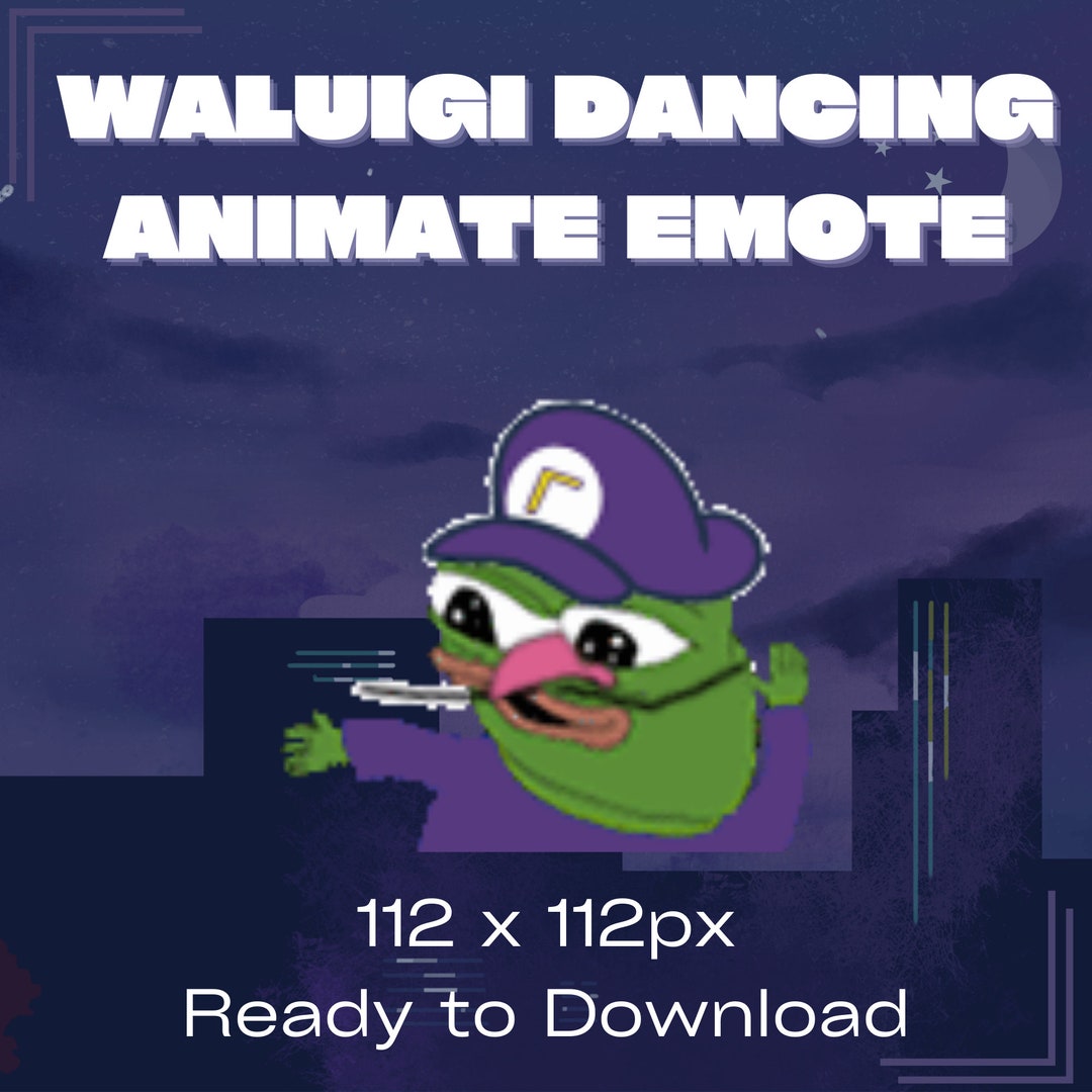 Waluigi Dancing Animated Emote for Twitch and Discord Twitch Emotes ...