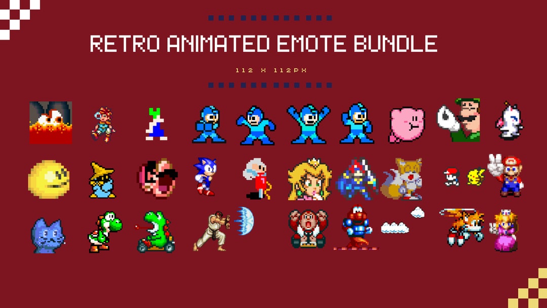 Retro Animated Emote Bundle Twitch Emotes Discord Emotes Emotes for ...