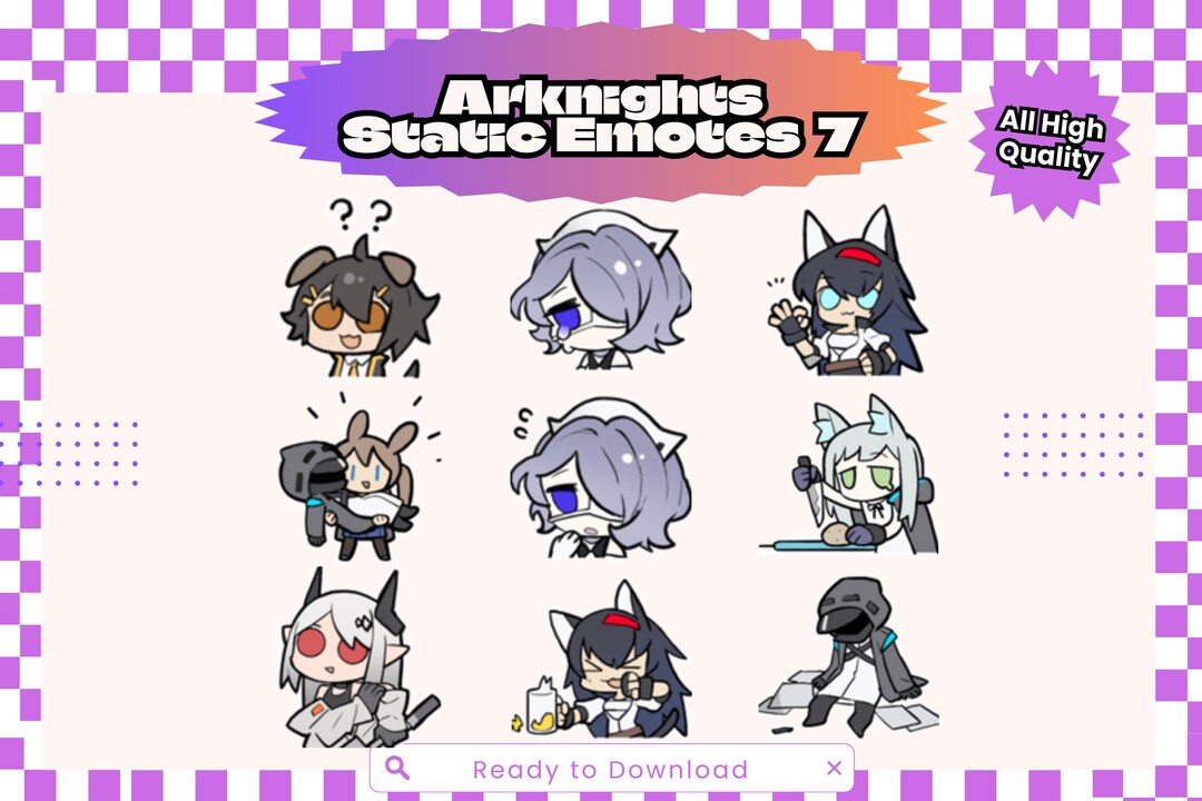 Arknights Static Emotes for Twitch and Discord Gacha Anime Twitch ...