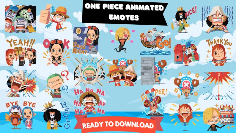 One Piece Straw Hat Pirate Animated Emote for Twitch and Discord Twitch ...