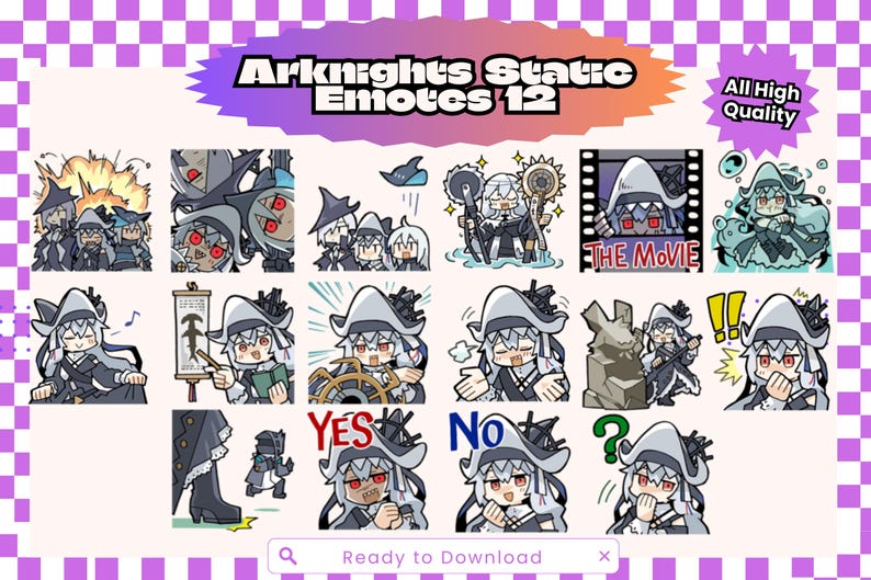 Arknights Static Emotes for Twitch and Discord Anime Twitch Emotes ...