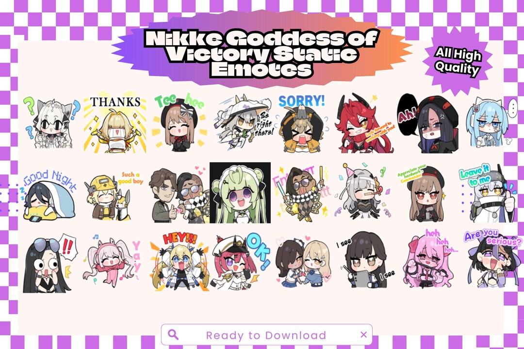 Nikke Goddess of Victory Static Emotes for Twitch and Discord Twitch ...