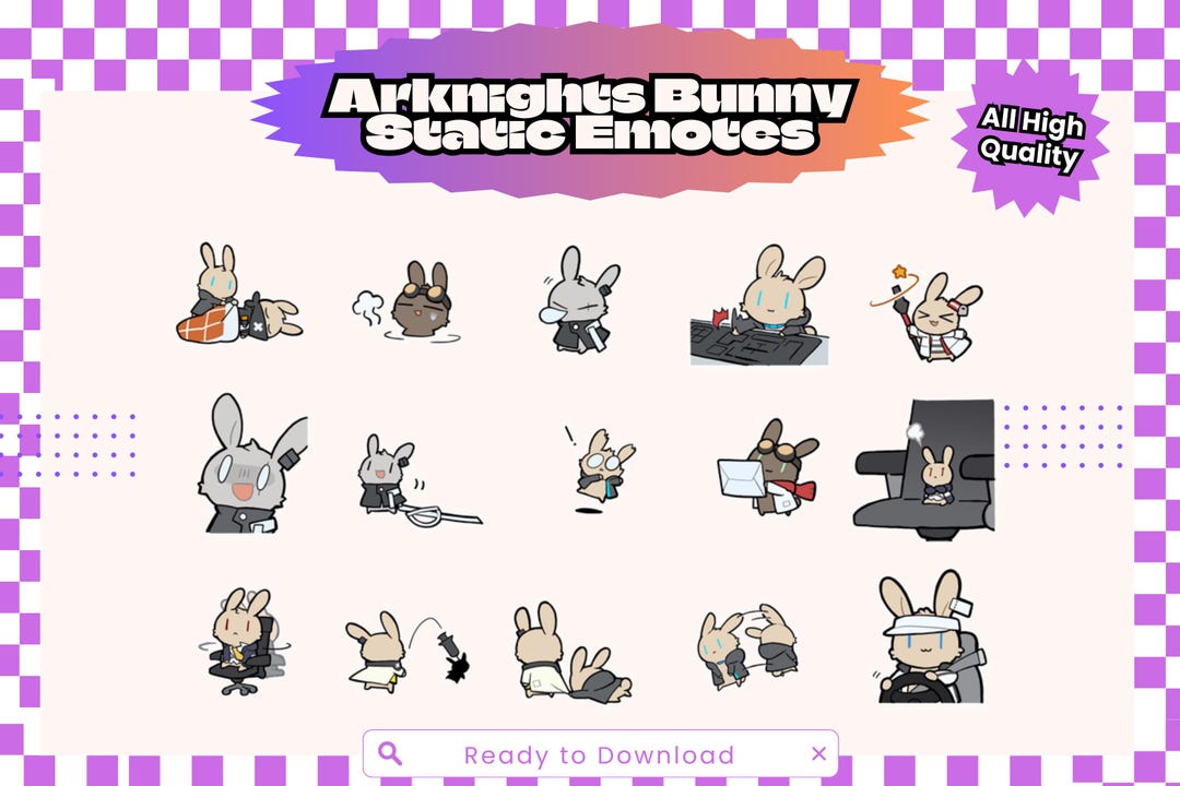 Arknights Bunny Static Emotes for Twitch and Discord Twitch Emotes ...