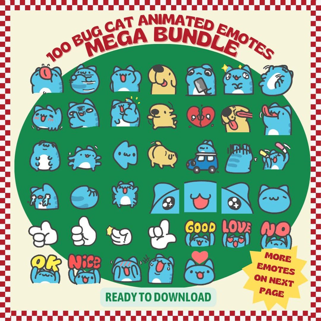 Bug Cat Bundle for Twitch and Discord Twitch Emotes Discord Emotes ...