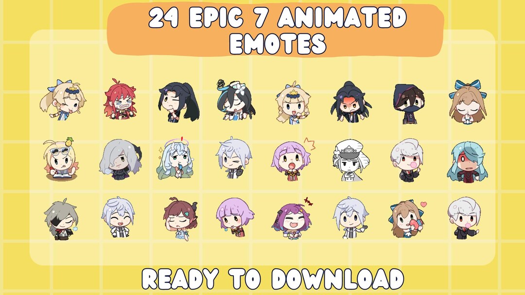 Epic 7 Animated Emotes Bundle for Twitch and Discord Twitch Emotes ...