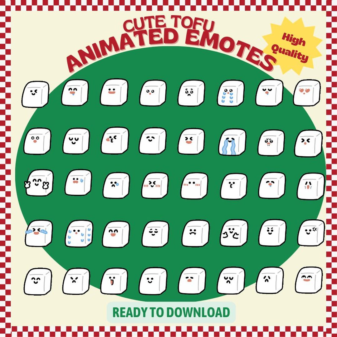 Cute Tofu Animated Emote for Twitch and Discord Twitch Emotes Discord ...