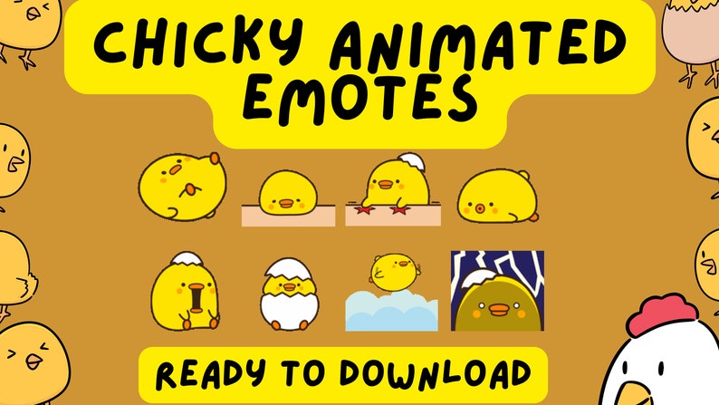 Chick Animated Emotes Bundle for Twitch and Discord Twitch Emotes ...