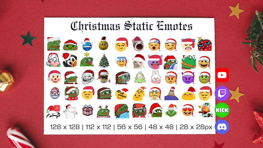 Christmas Static Emote for Twitch and Discord Emotes for Streamers and ...
