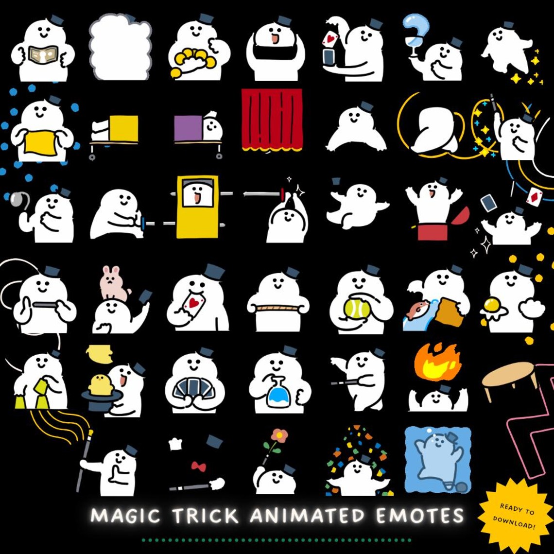 Magic Trick Magician Animated Emotes for Twitch and Discord Twitch ...
