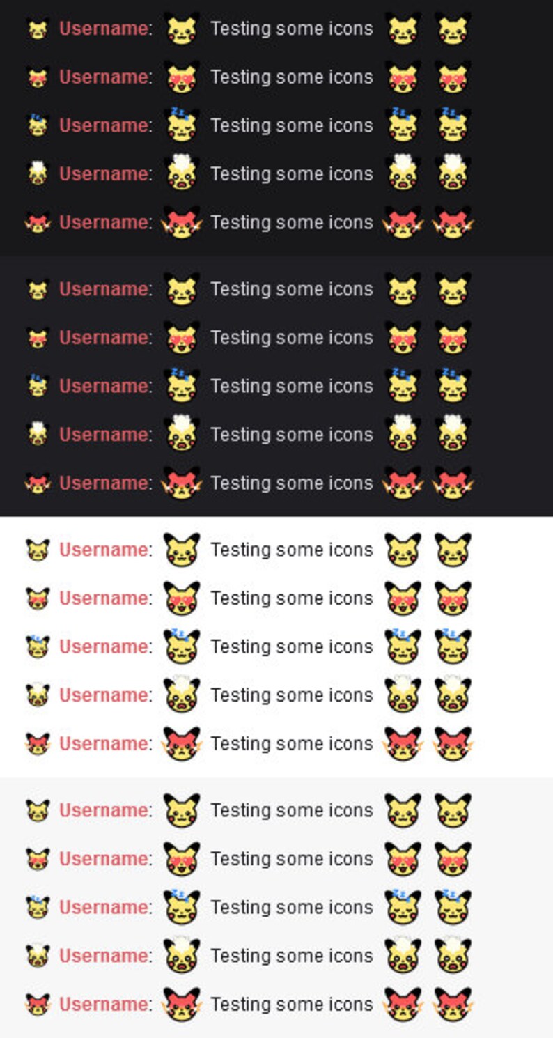 Pikachu Bit Badges for Twitch and Discord Static Emote Twitch Emotes ...