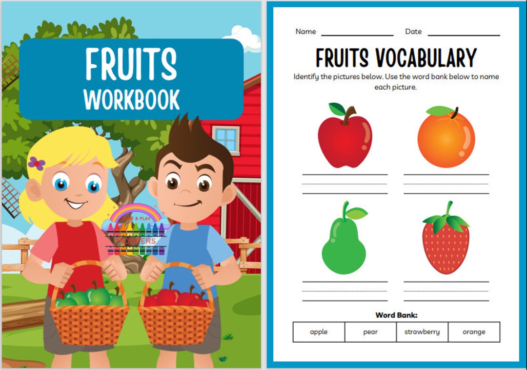 Fruitful Learning: Kindergarten Fruit Workbook for Kids - Early ...