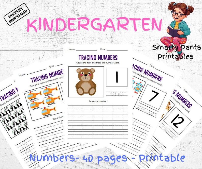 Kindergarten, Numbers Learning, Printable, Educational Activities ...