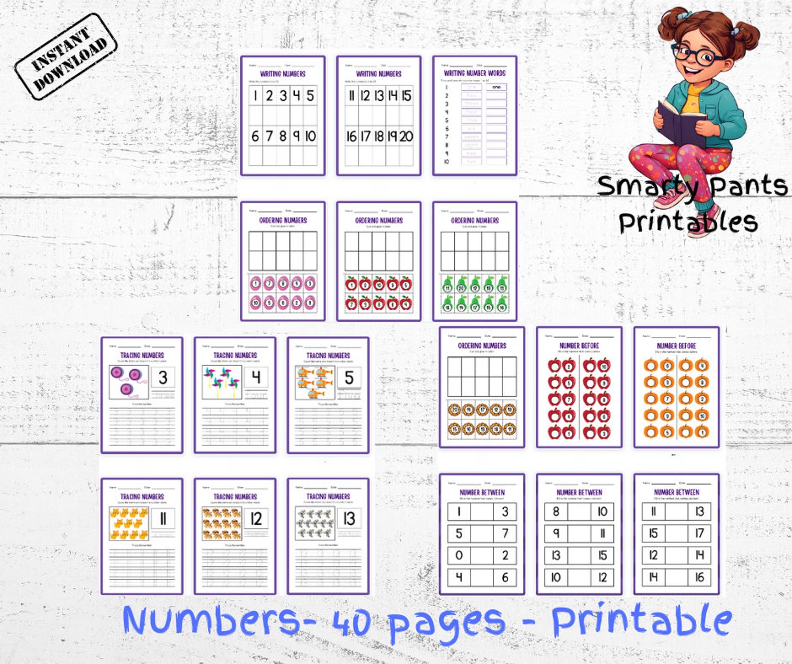 Kindergarten, Numbers Learning, Printable, Educational Activities ...