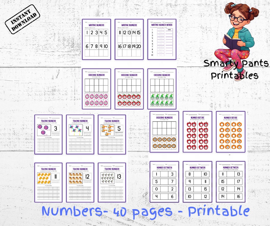 Kindergarten, Numbers Learning, Printable, Educational Activities ...