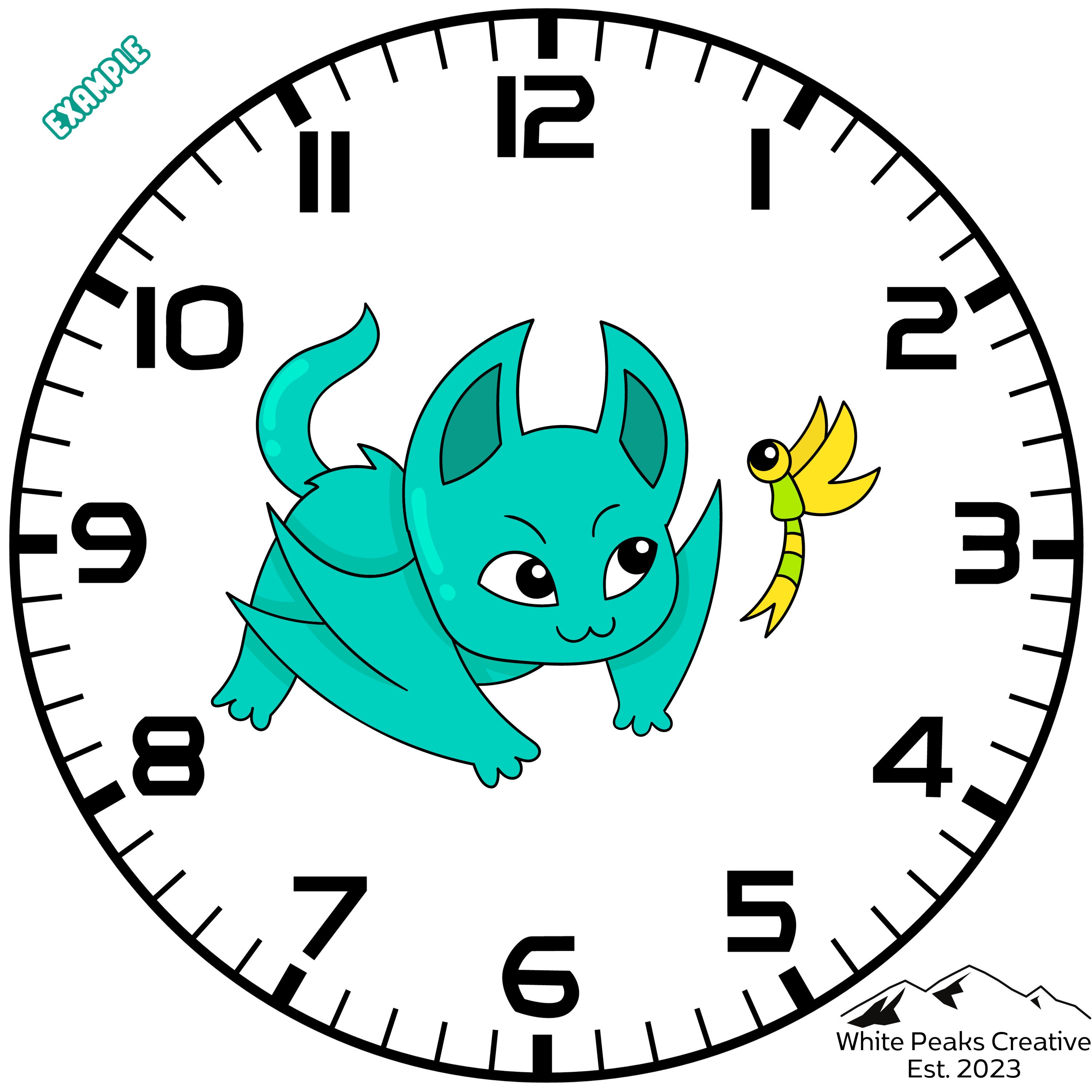 Kids Wall Clock, Cartoon Analog Clocks, Add Your Image, Make Your Own ...