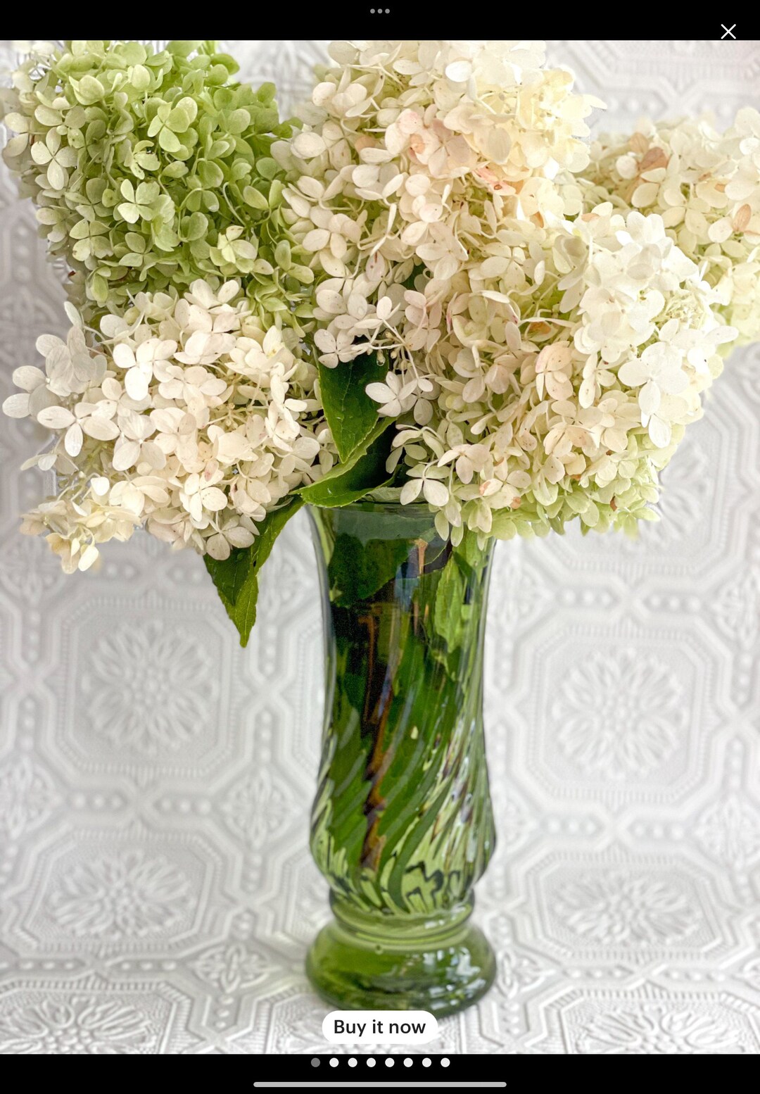 Inarco E-5442 Avocado Green Ribbed Vase - Etsy