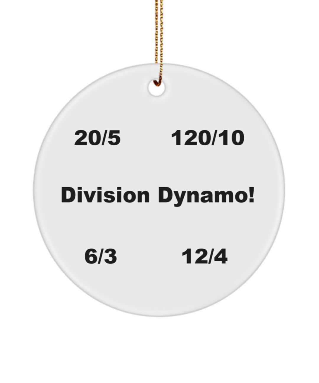Division Ornament, Math Ornament, Nerd Holiday Decor, Math Lover ...