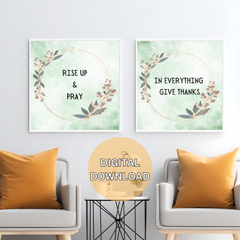 Rise up and Pray Printable Wall Art, Bible Verse Wall Art, Christian ...