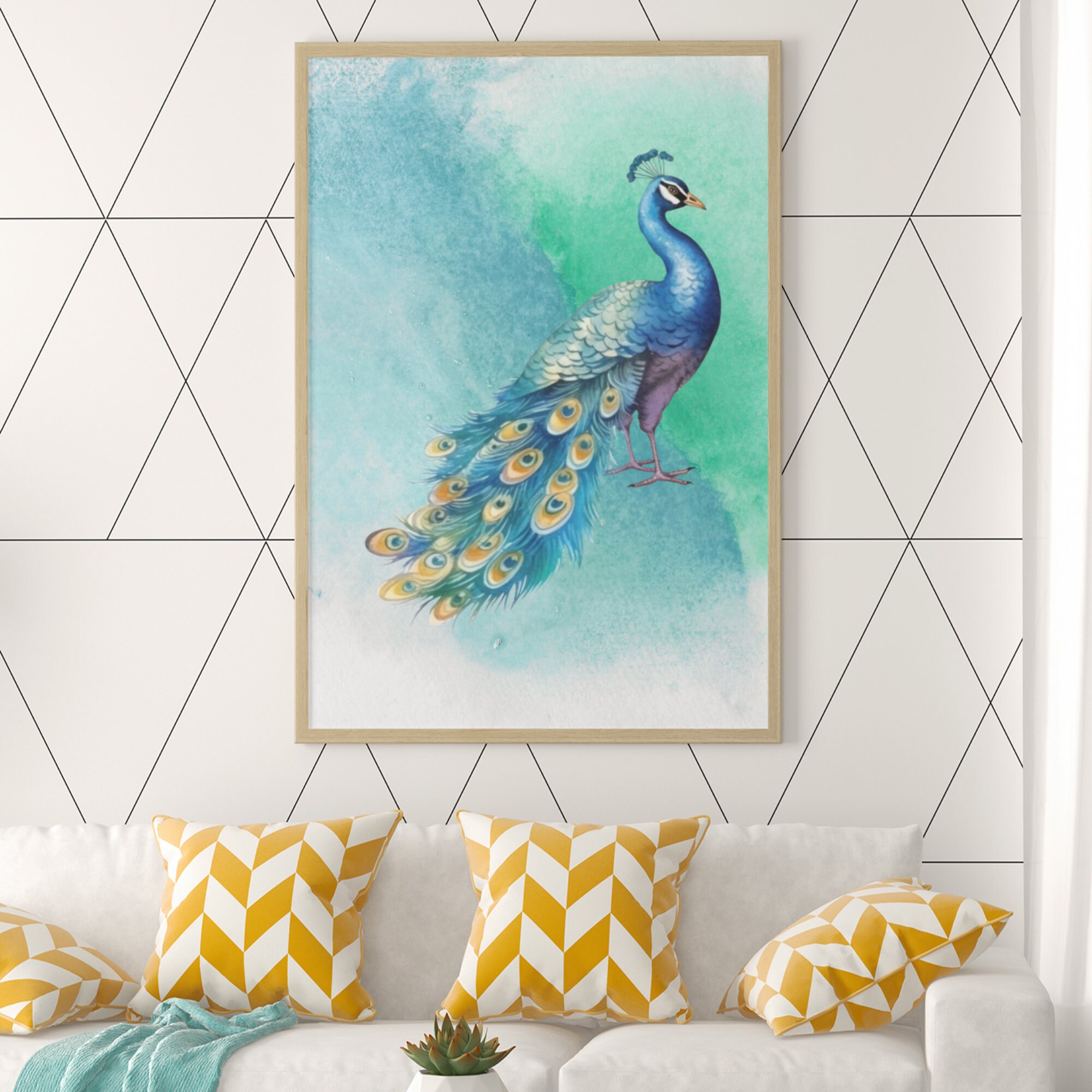 Peacock Wall Art Peacock Canvas Art Tropical Wall Art - Etsy