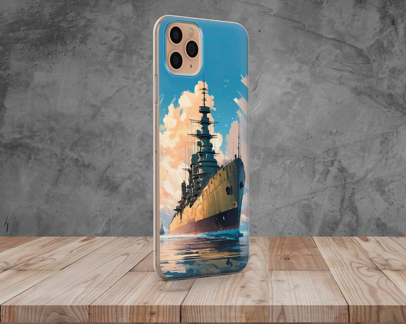 Navy Battleship Phone Case Military Cover for iPhone 17, 16, 15, 14, 13 ...
