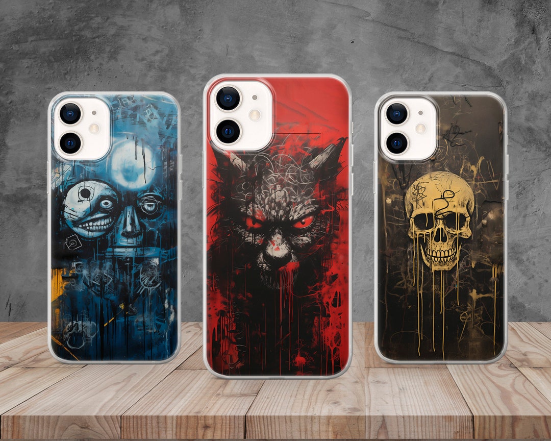 Urban Graffiti Phone Case Horror Art Cover for iPhone 15, 14, 13, 12 ...