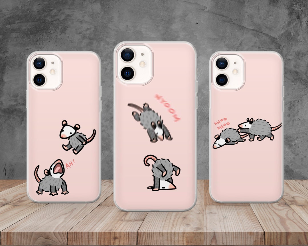 Funny Opossum Phone Case Cartoon Rodent Cover for iPhone 17, 16, 15, 14 ...