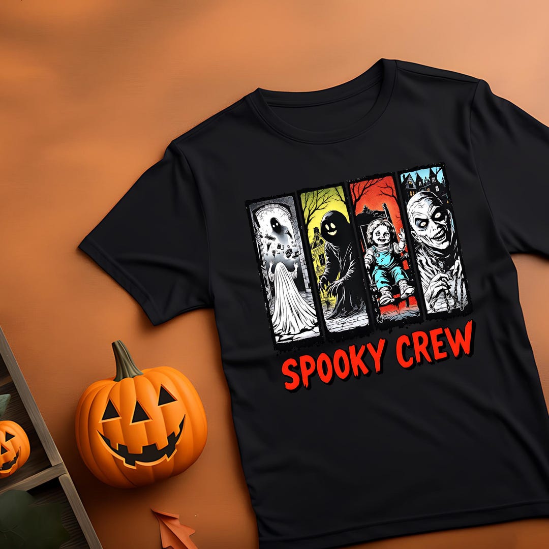 Spooky Crew Design Halloween PNG Digital Download – Horror Characters ...