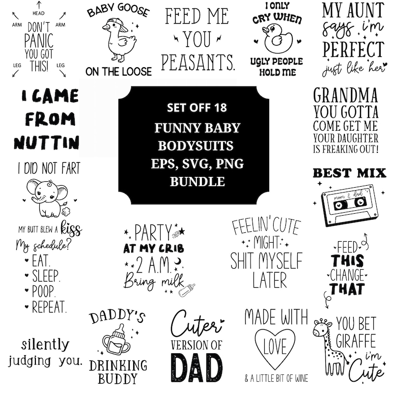 Funny Baby Onesie Images - Etsy UK