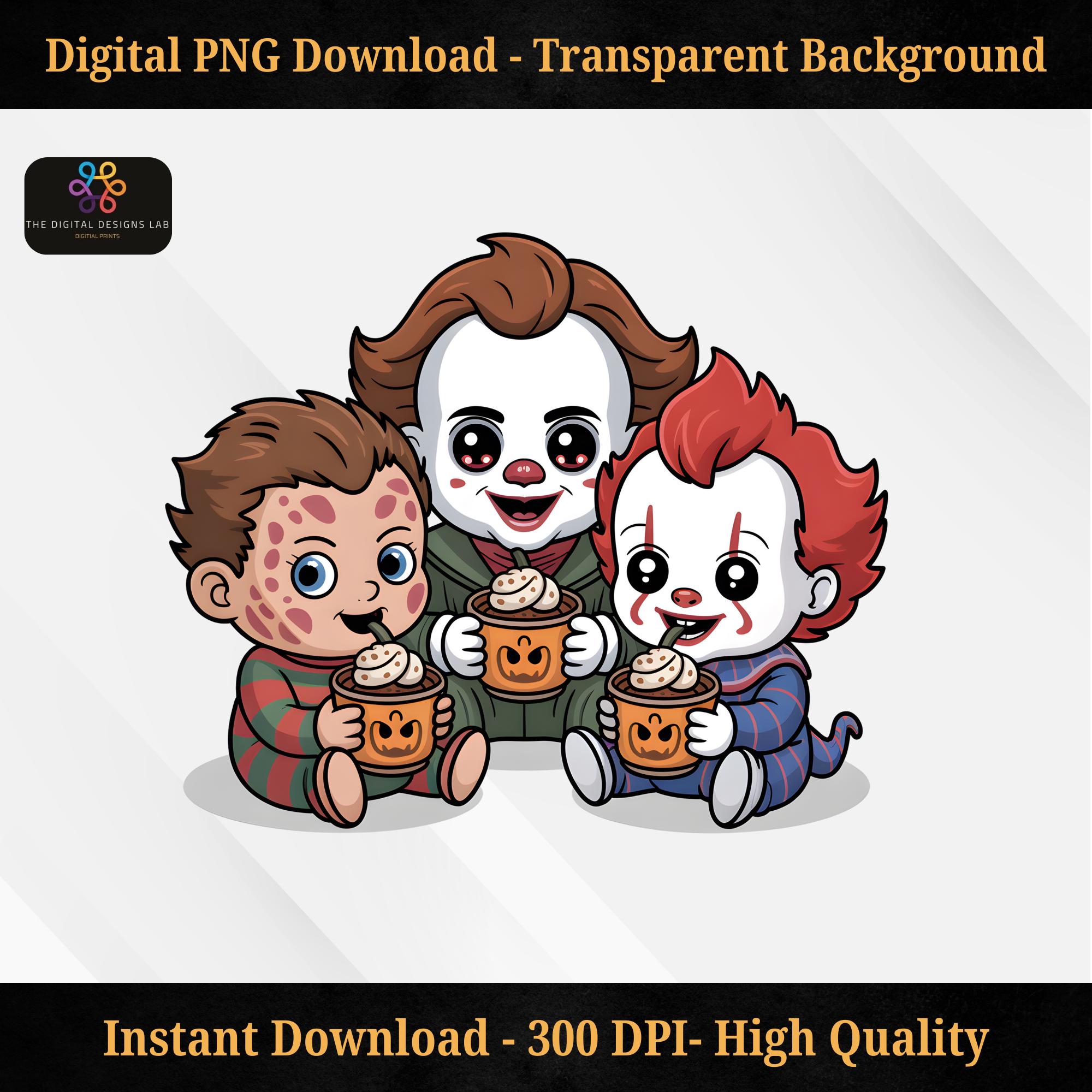 Kawaii Horror Baby PNG – Scary Movie Characters Halloween Sublimation ...