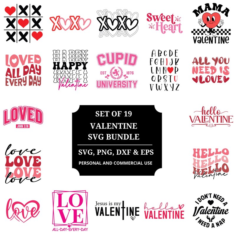 Valentine SVG Bundle – Love Quote Svgs for Cricut & Silhouette - Etsy