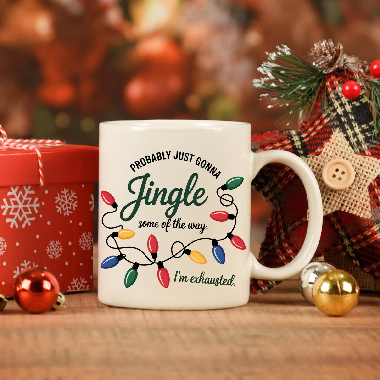 Christmas Lights PNG | Exhausted Mom Christmas Shirt Design | Holiday ...