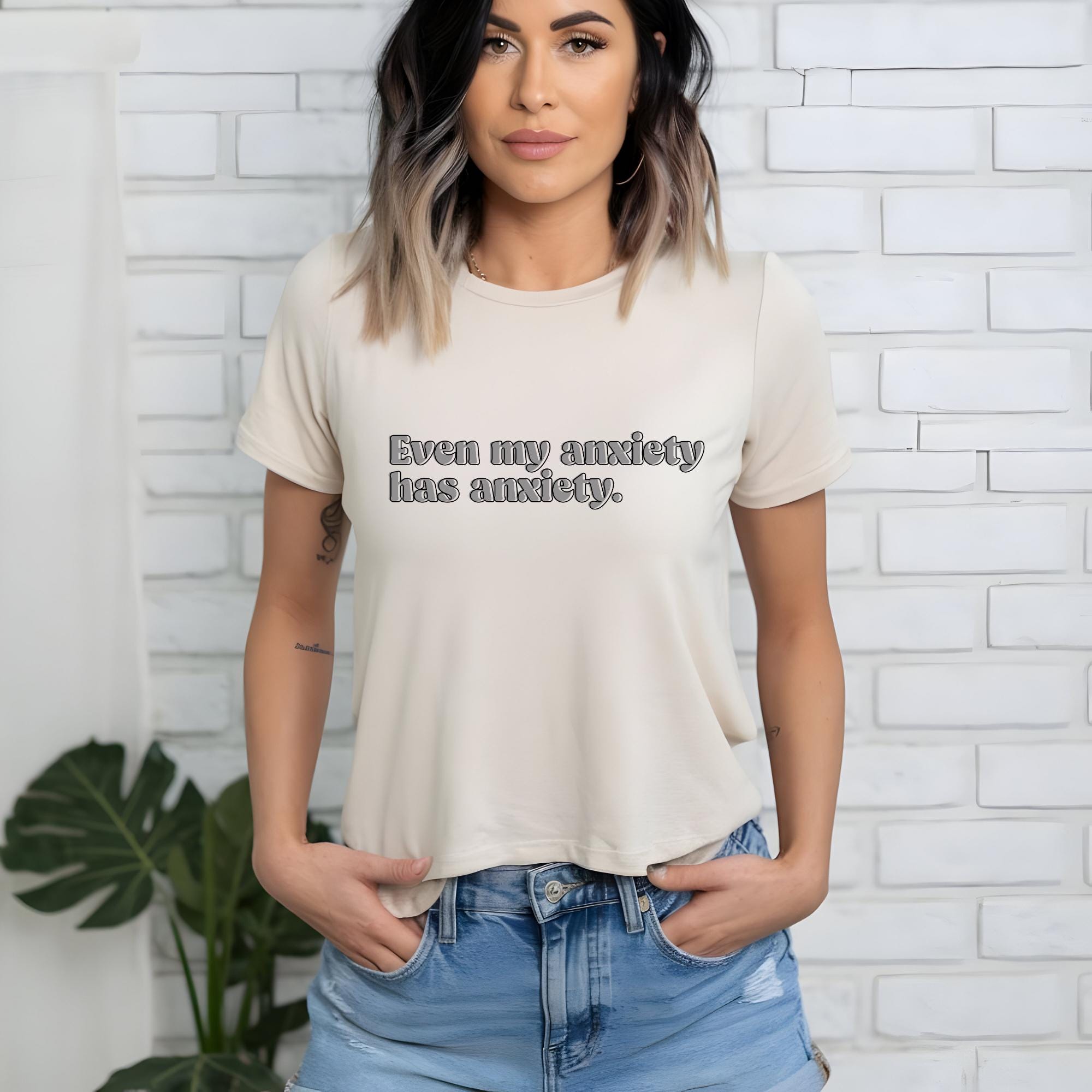 Funny Mental Health PNG – Even My Anxiety Has Anxiety PNG, Sarcastic ...