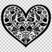 Scandi Folk Art Heart Svg, Scandinavian Floral Vector, Folk Art Heart ...