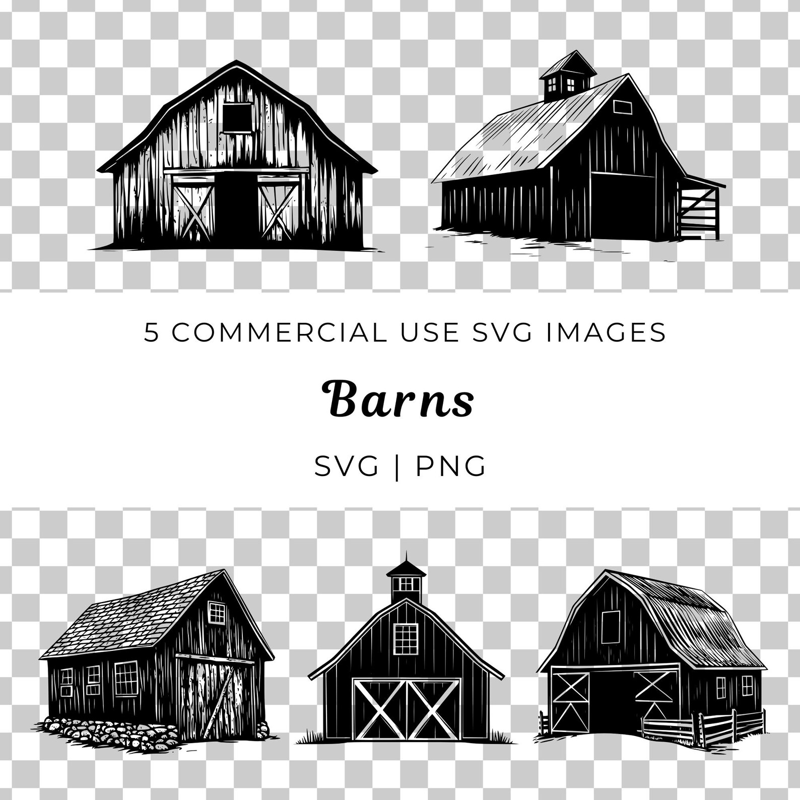 Rustic Barn Svg, Farm Barn Svg, Country Barn Vector, Barnyard Svg, Barn ...