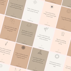 Positive Affirmation Cards, Printable Quotes, Editable Canva Template ...