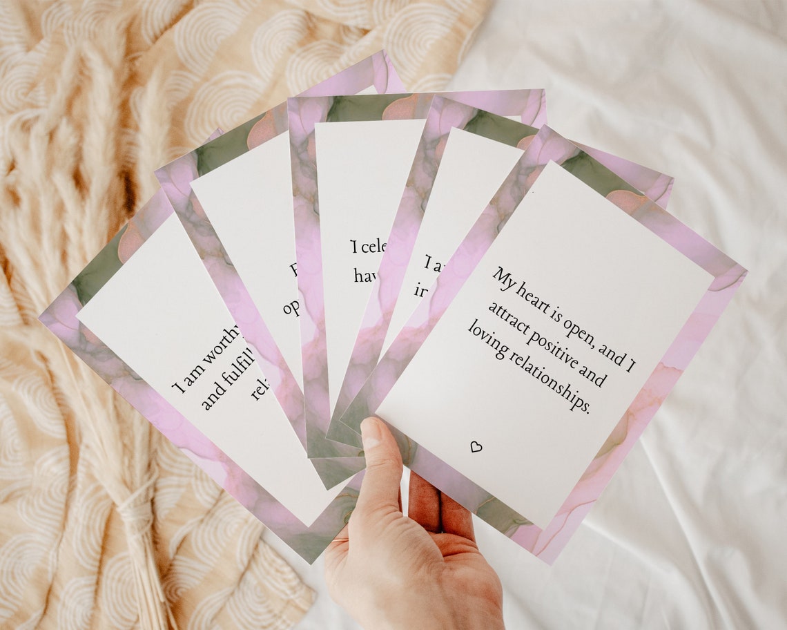 Valentines Day Affirmation Cards, Printable PDF, Self Love and Self ...