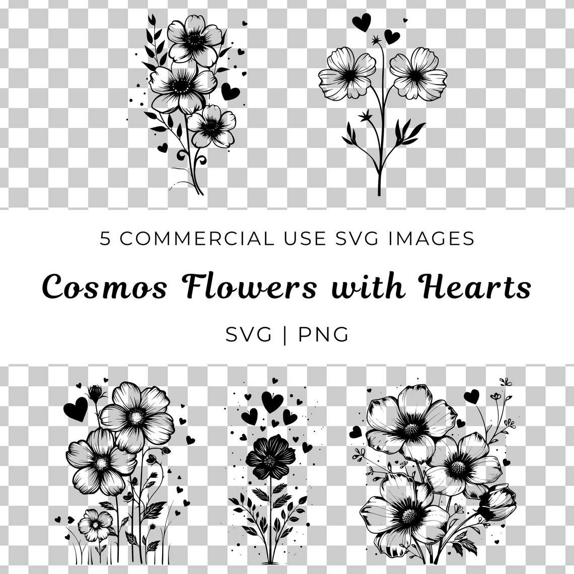 Cosmos Flower Svg October Birth Flower Png Floral Svg Birth Month ...